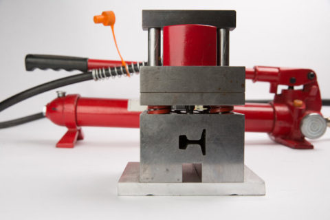 Bench-model-Rail-Punch | Accu-Tie Rail System